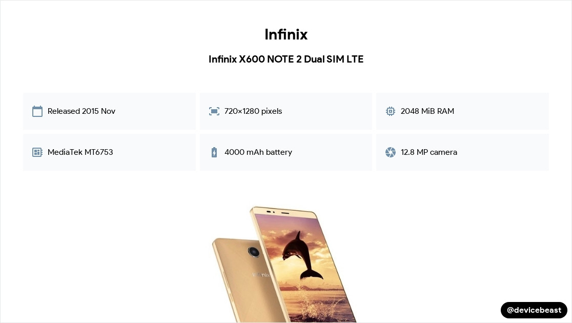 Infinix X600 NOTE 2 Dual SIM LTE Full Device Specifications ...